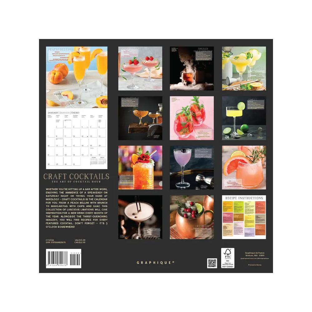 Graphique 2024 Calendar Craft Cocktails
