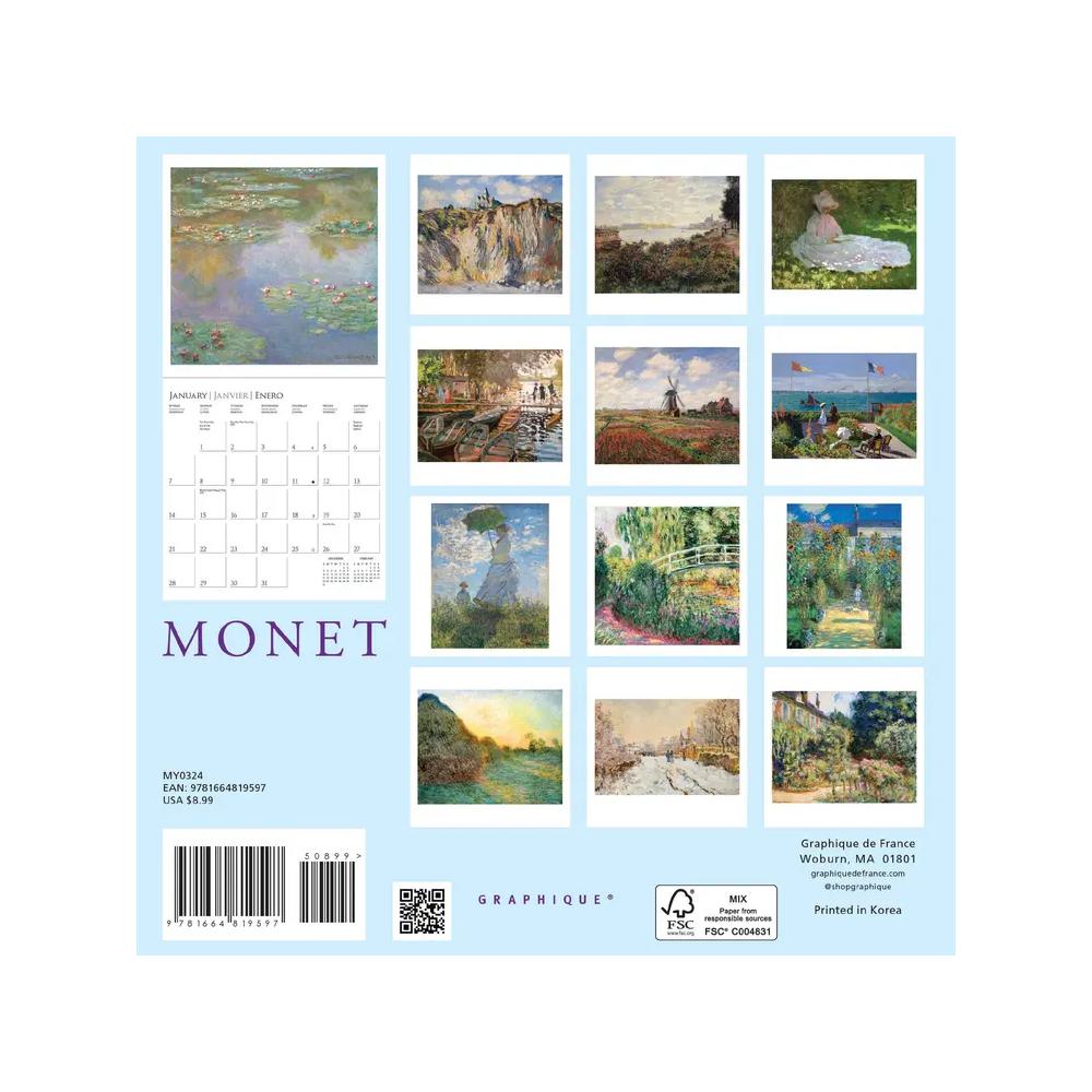 Graphique 2024 Mini Calendar Claude Monet